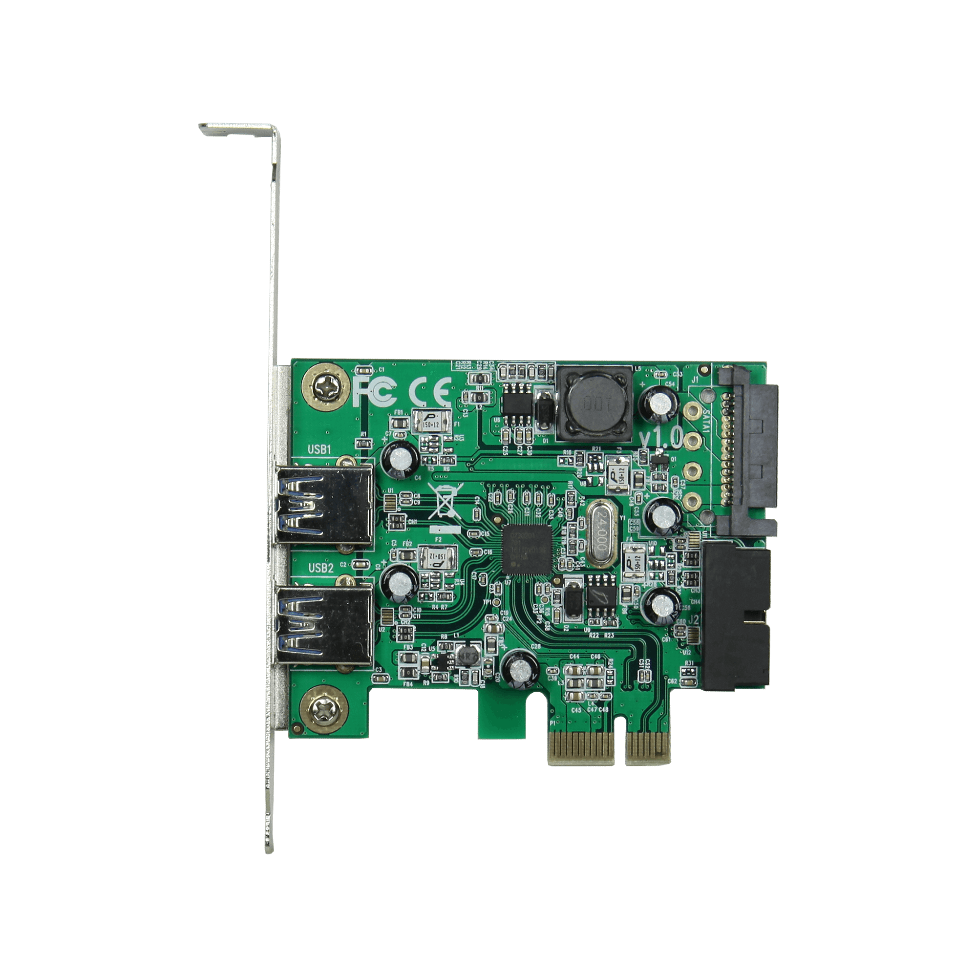 USB3.0RA-P2H2-PCIE | USB3.0RA-P2H2-PCIE | 玄人志向 Renesas社製 μPD720201搭載 ...